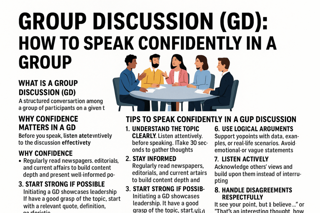 GROUP DISCUSSION (GD): HOW TO SPEAK CONFIDENTLY IN A GROUP