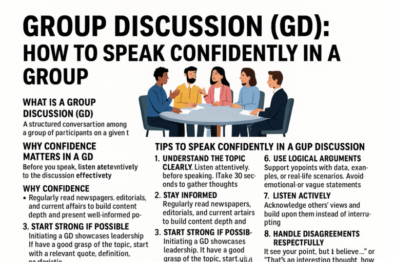 GROUP DISCUSSION (GD): HOW TO SPEAK CONFIDENTLY IN A GROUP