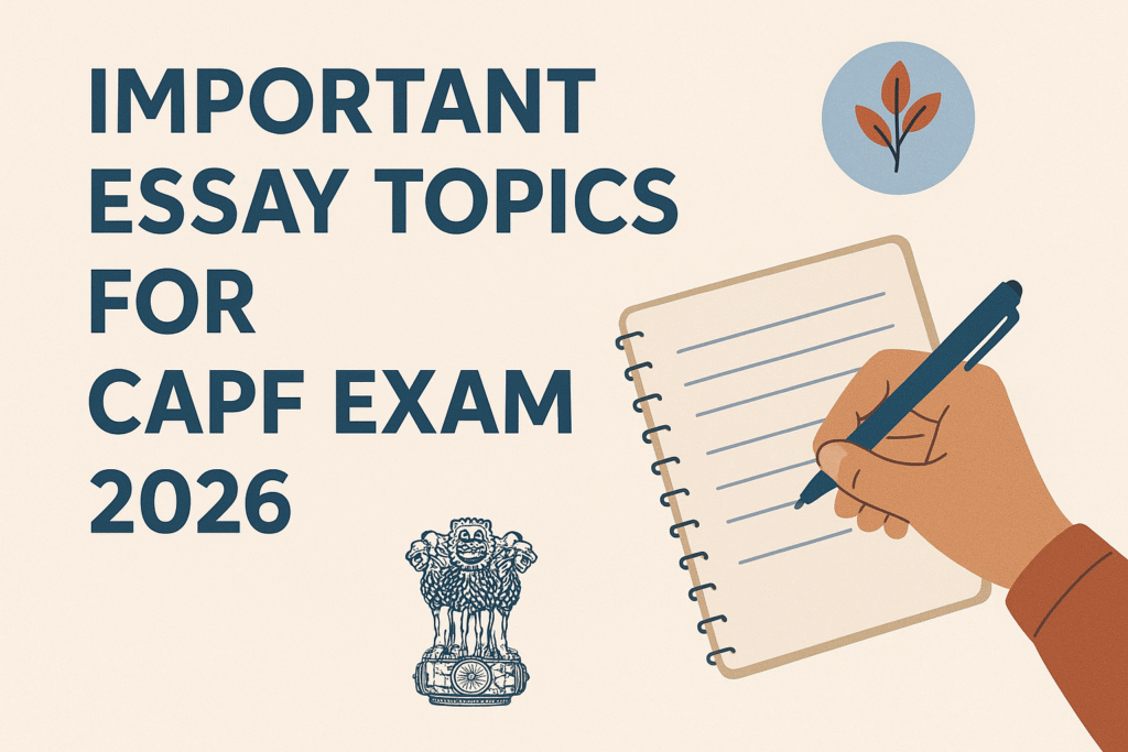 Important Essay Topics for CAPF Exam 2026