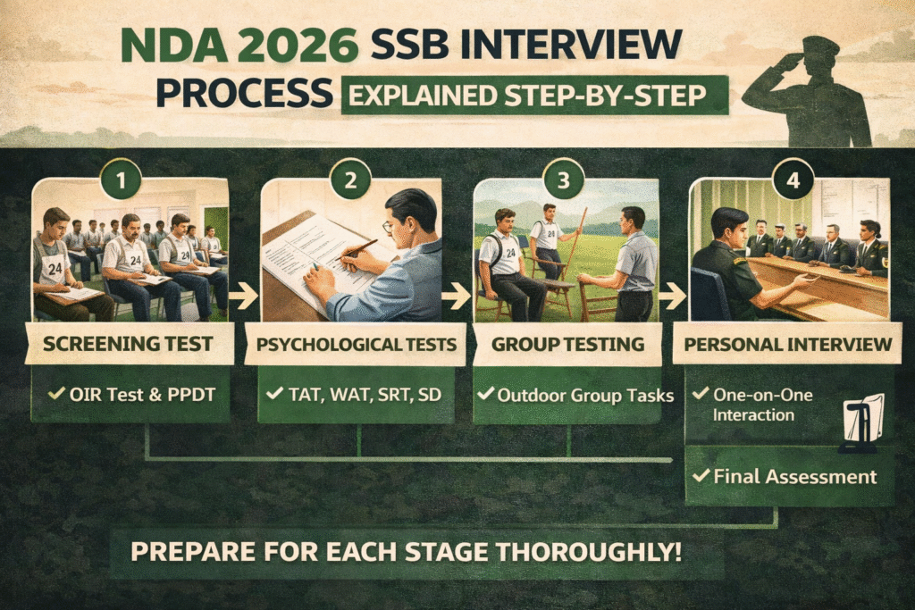 NDA 2026 SSB Interview Process Explained Step-by-Step