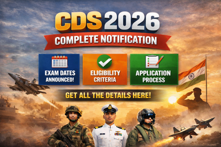 CDS 2026 COMPLETE NOTIFICATION: EXAM DATES, ELIGIBILITY & APPLICATION ...