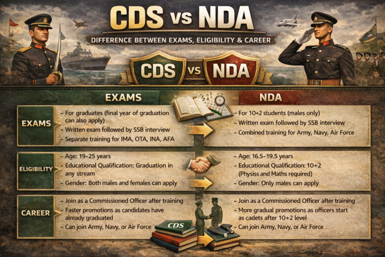 CDS vs NDA: Difference Between Exams, Eligibility & Career