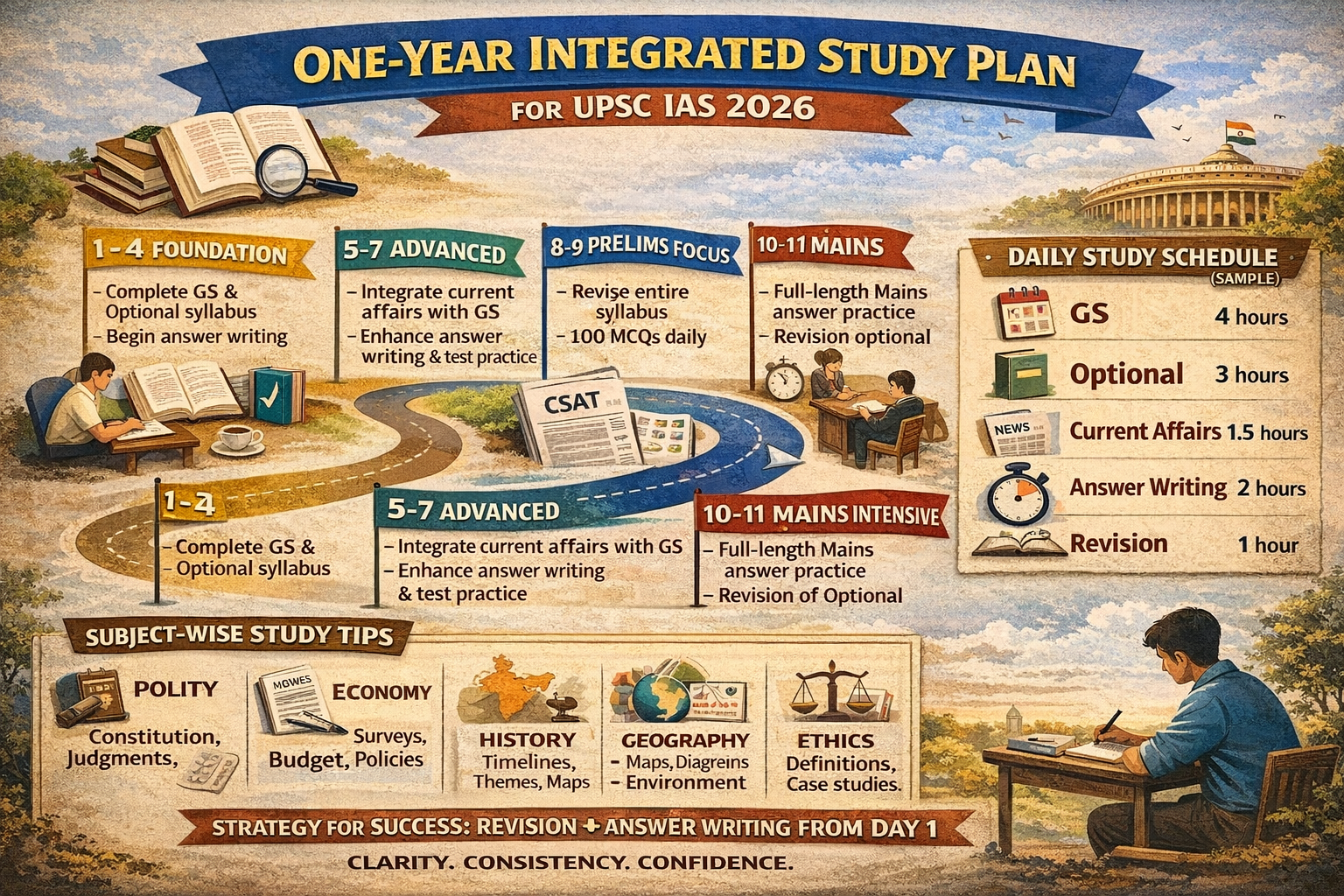 ONE-YEAR INTEGRATED STUDY PLAN FOR UPSC IAS 2026