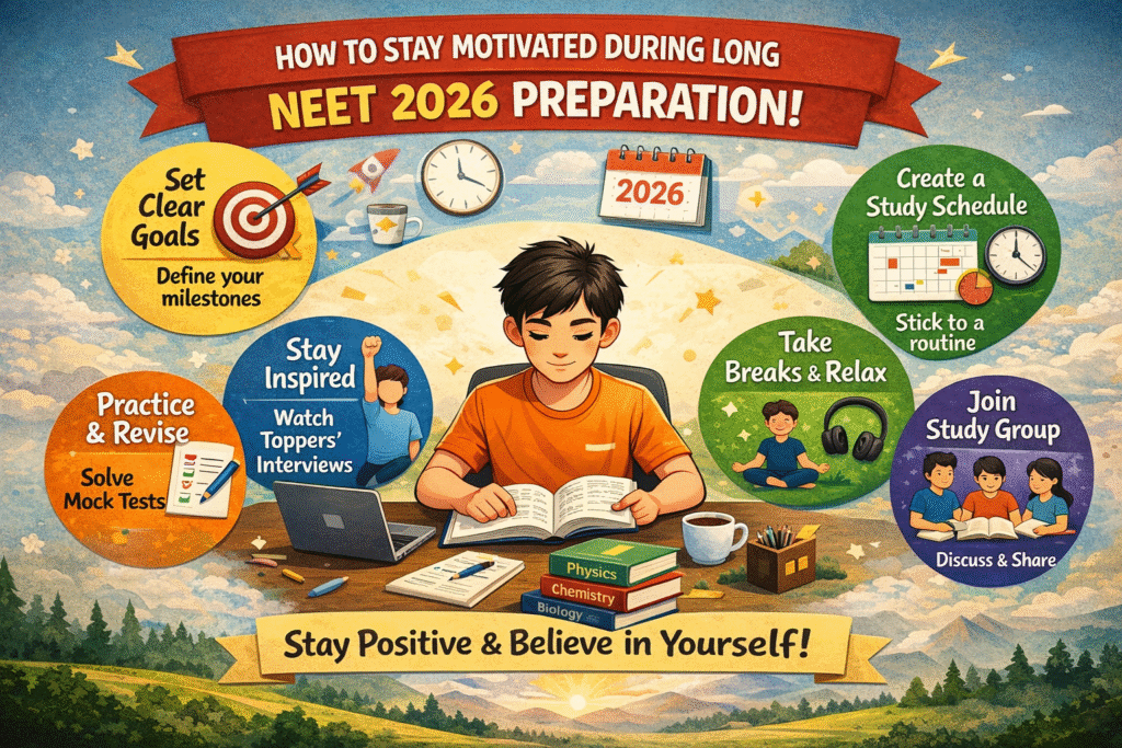 HOW TO STAY MOTIVATED DURING LONG NEET 2026 PREPARATION